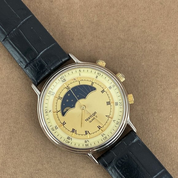 Tektron | Accessories | Vintage Tektron Old Fashion Swiss Quartz Moon ...